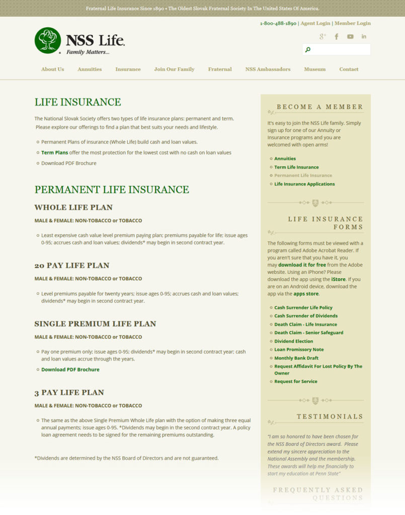 Strategic Planning & Website for NSS Life by 4CDesignWorks