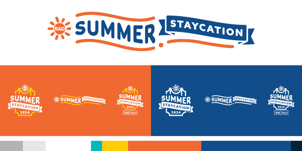 RAD Summer Staycation Program Logo & Graphic Design Support