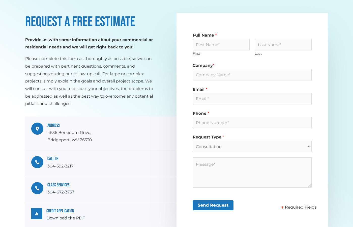 Professional Construction Company Website Design by 4CDesignWorks